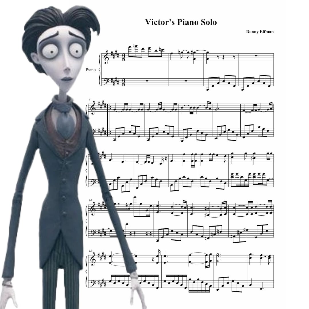 Corpse Bride - Victor's Piano Solo Piano Sheet Music PDF - Etsy Corpse Bride - Victor's Piano Solo Piano Sheet Music PDF - Etsy