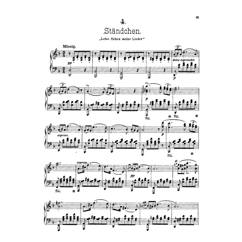 Serenade - Schubert / Horn Solo Piano Sheet Music Printable PDF 3 Pages ...
