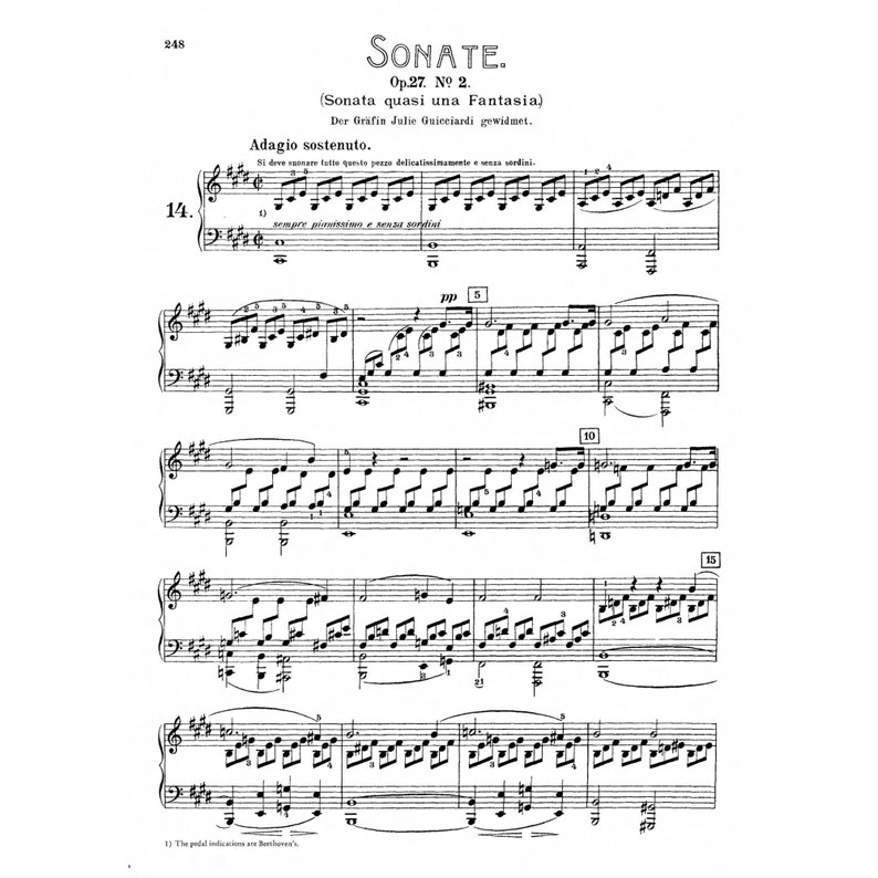 Moonlight Sonata (full - All 3 Movements) Op 27 No 2 Beethoven Solo ...