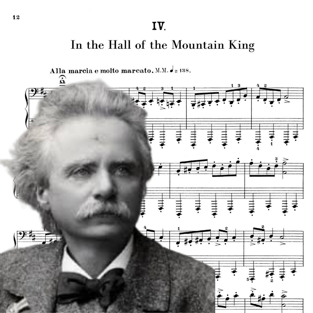 Grieg in the Hall of the Mountain King Piano Sheet Music Printable PDF ...