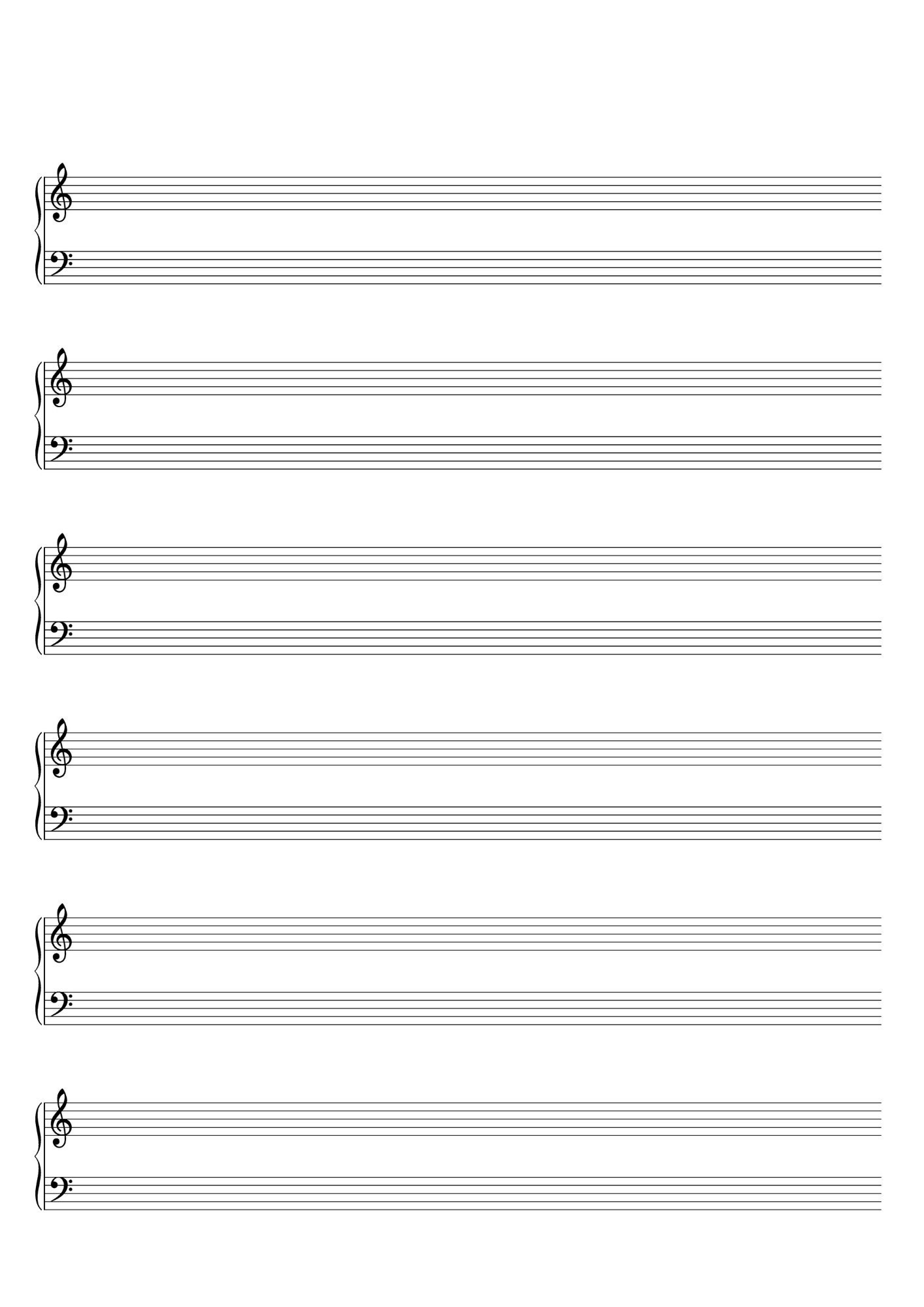 6 TYPES Printable Blank Staff Paper PDF Download Blank Music Staff ...