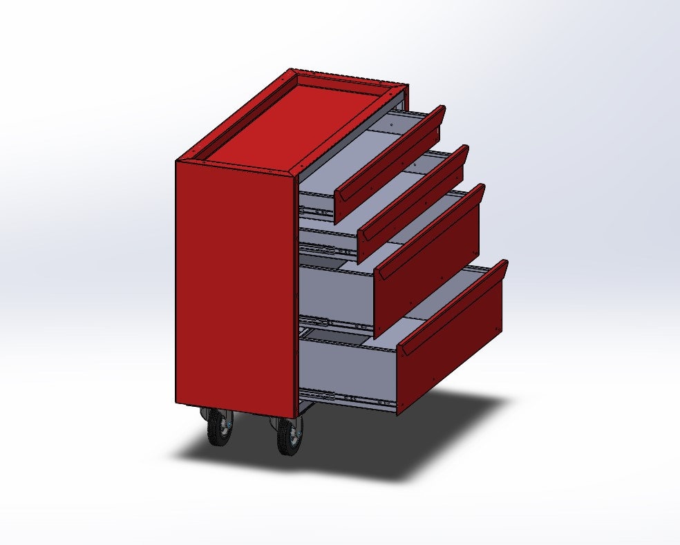 Steel Tool Chest DXF Plans | DIY Metal Drawer Cabinet | Cnc Sheet Metal ...