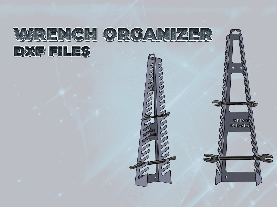 Wrench Organizer DIY Plans – DXF Files – Tool Wall Holder for 22 ...
