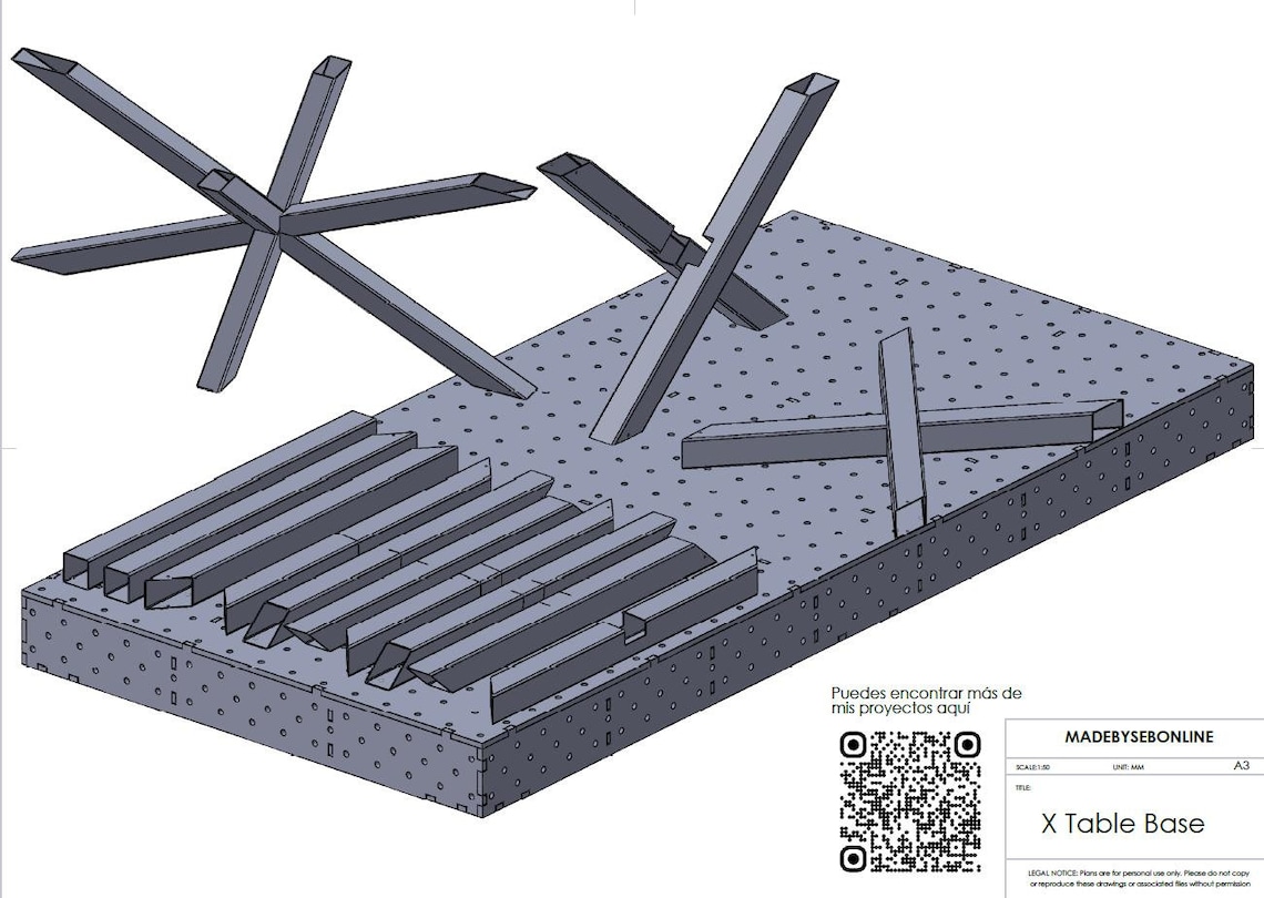 Blueprints IGS & STEP Files for Making Loft Style Table Legs Welding ...