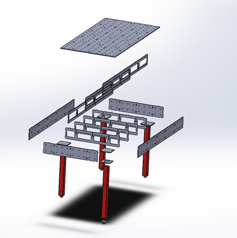 DIY Welding Table DXF Files 2000x1000x200mm D16 10mm Thickness - Etsy