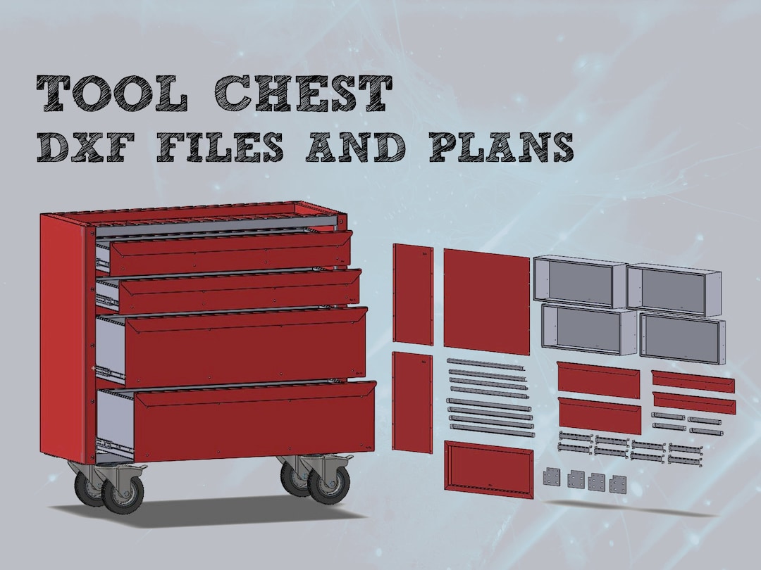 Steel Tool Chest DXF Plans | CNC Sheet Metal Project (digital Download ...