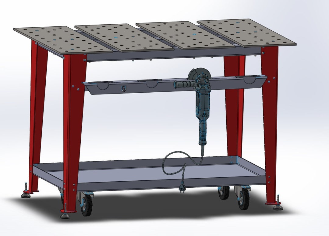 Mobile Welding Fixture Table Cart 08x12m Fi16 DIY Plans DXF - Etsy