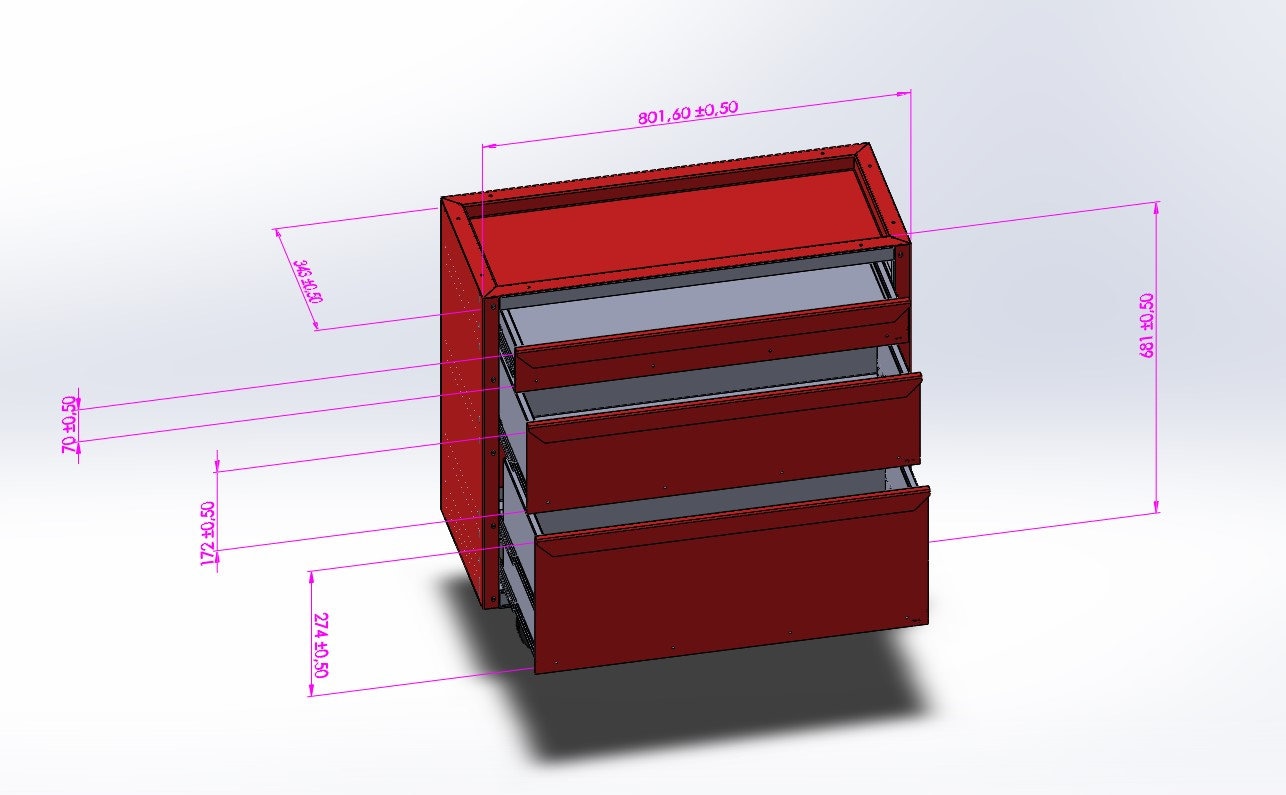 Steel Tool Chest DXF Plans | DIY Metal Drawer Cabinet | Cnc Sheet Metal ...