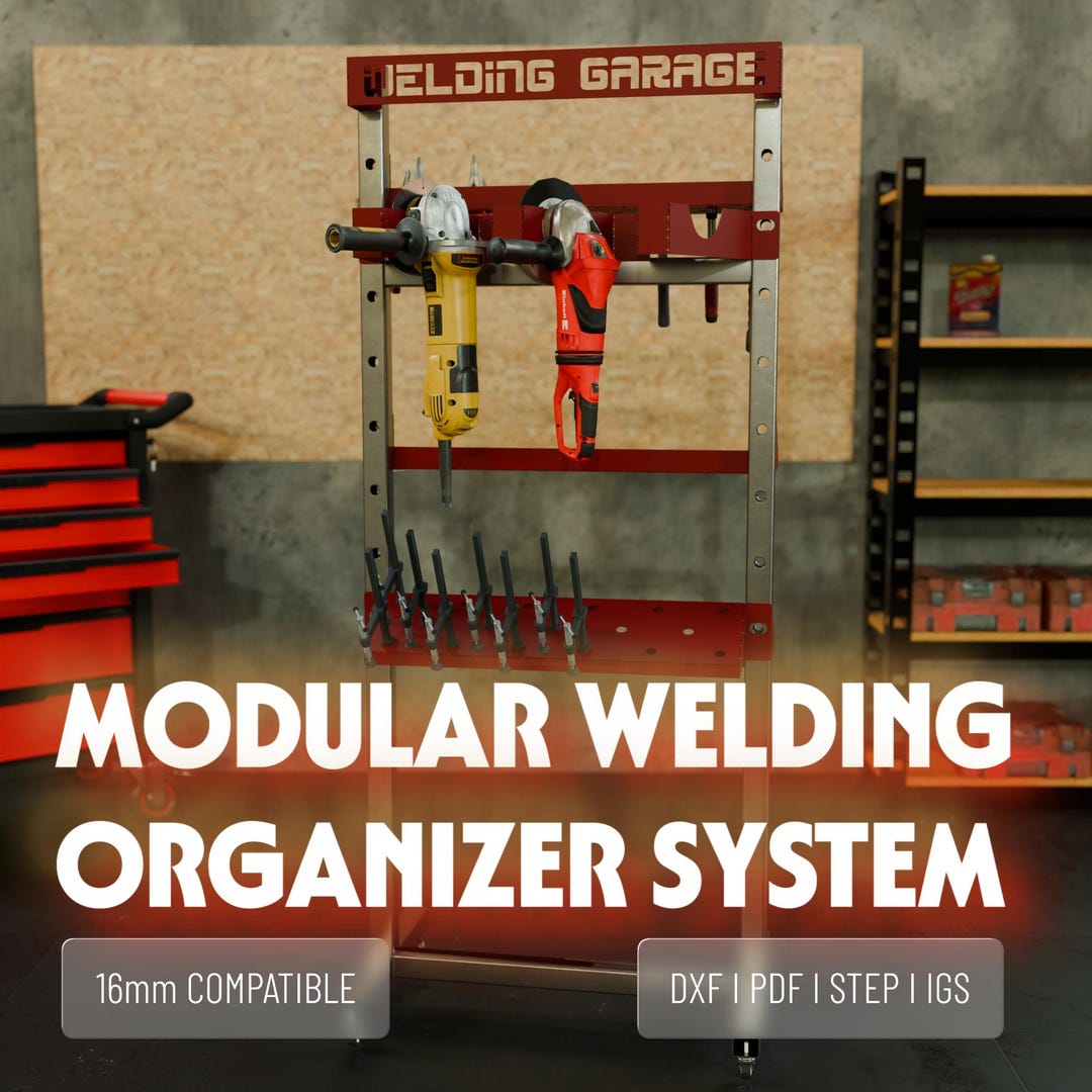 Modular Welding Organizer – DIY Tool Rack, 5-in-1 Plans (dxf, Pdf, Step ...