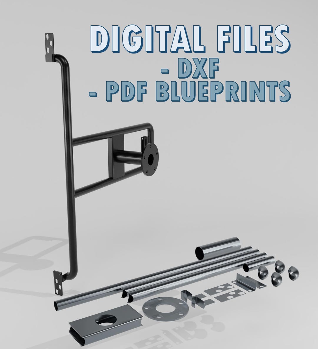 DIY Spare Wheel Carrier – DXF + PDF Plans for Vw Crafter / Man Tge ...