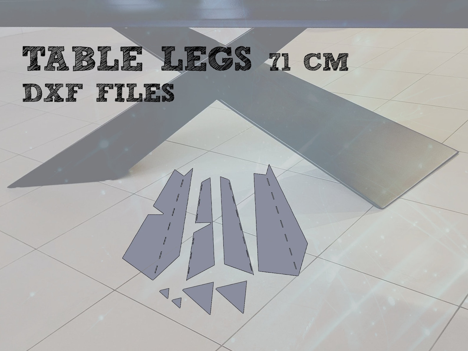 DXF Files for Cutting and Making Table Legs From 2mm Sheet Metal - Etsy