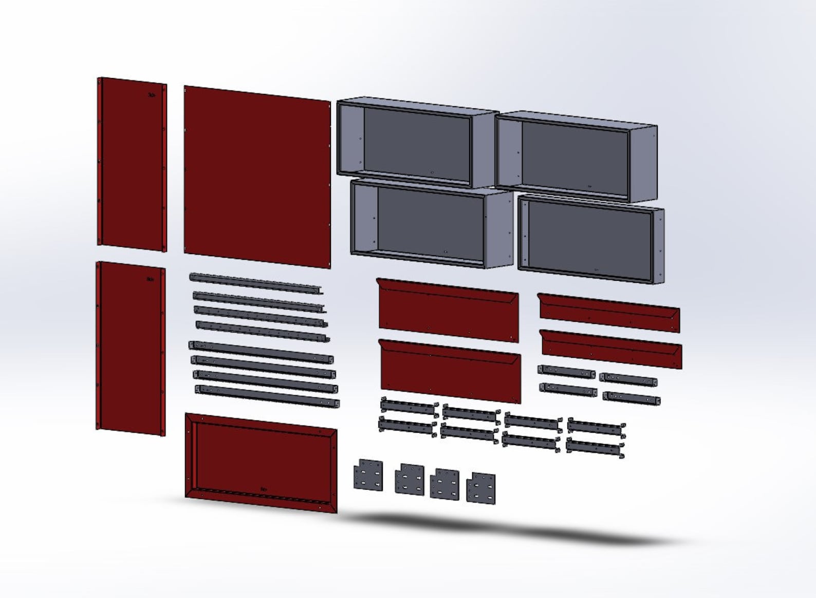 Steel Tool Chest DXF Plans | DIY Metal Drawer Cabinet | Cnc Sheet Metal ...