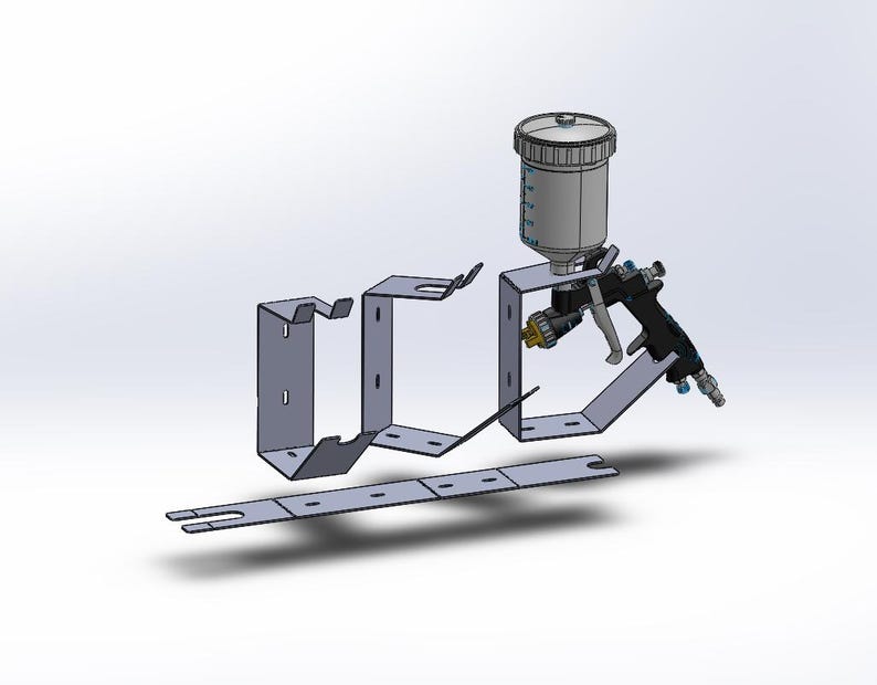 Spray Gun Holder DXF – Workshop Organizer – CNC Plans – Paint Gun Rack ...