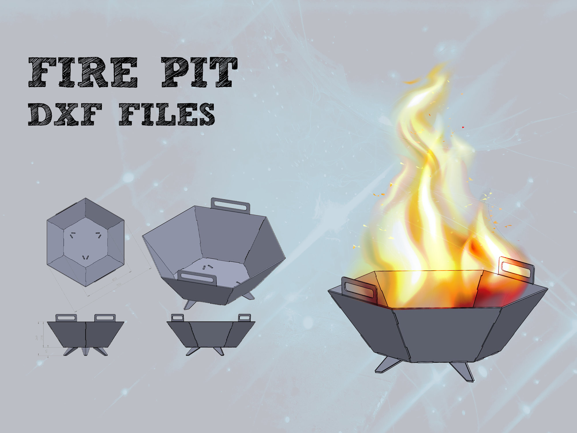 Fire Pit Dxf Files for Weldin Fire Pit Diy Fire Pit BBQ Dxf Files for ...
