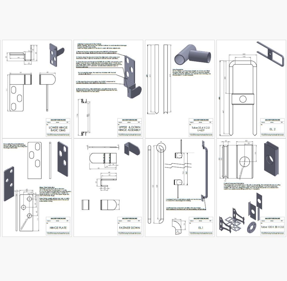 DIY Plans Spare Wheel Carrier Vw CRAFTER Step-by-step Guide With DXF ...