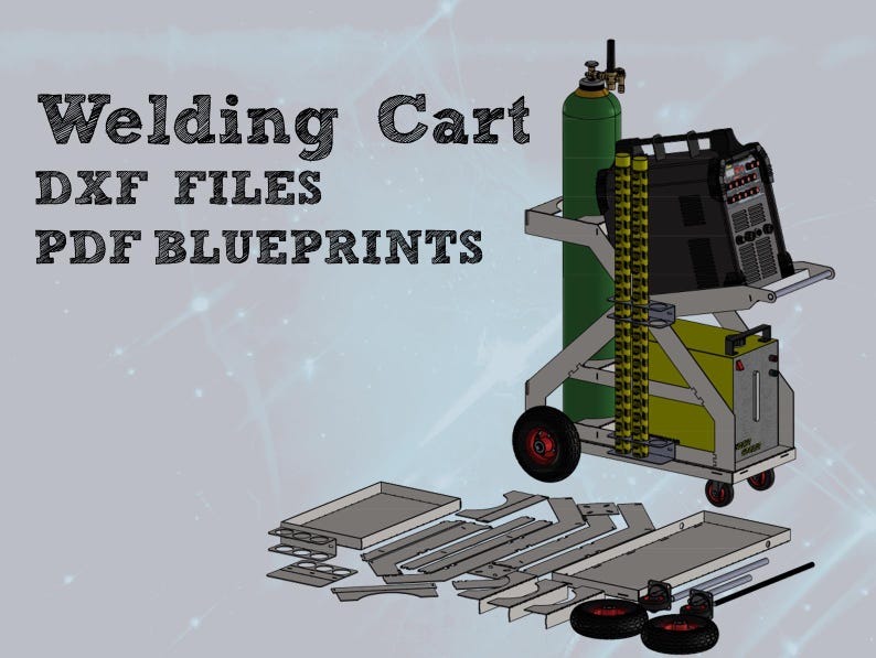 Welding Cart DXF Plasma Plans Cut Files & Blueprints DIY Weld Kit - Etsy