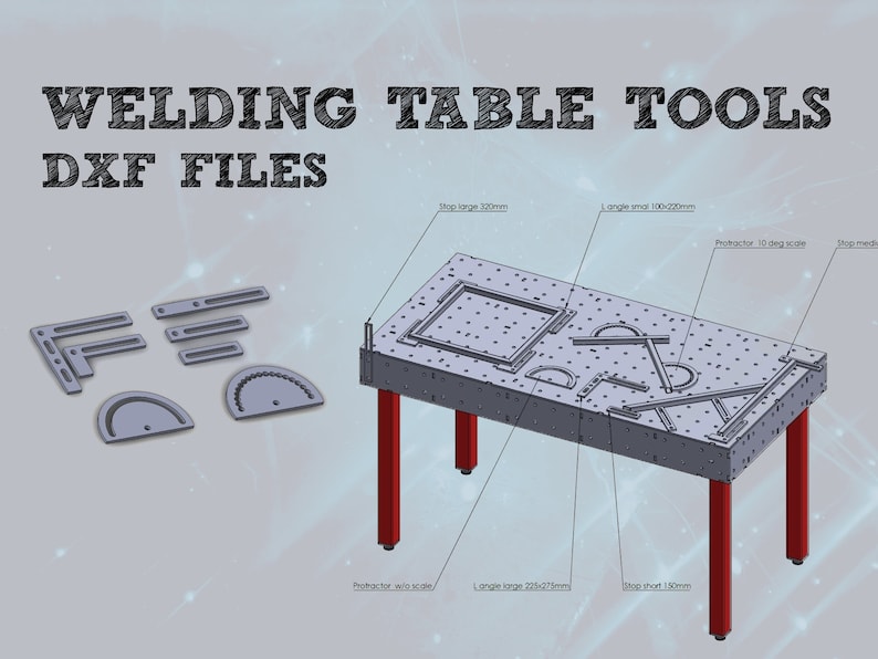 D16 Welding Table Location Tools DXF Files - Etsy