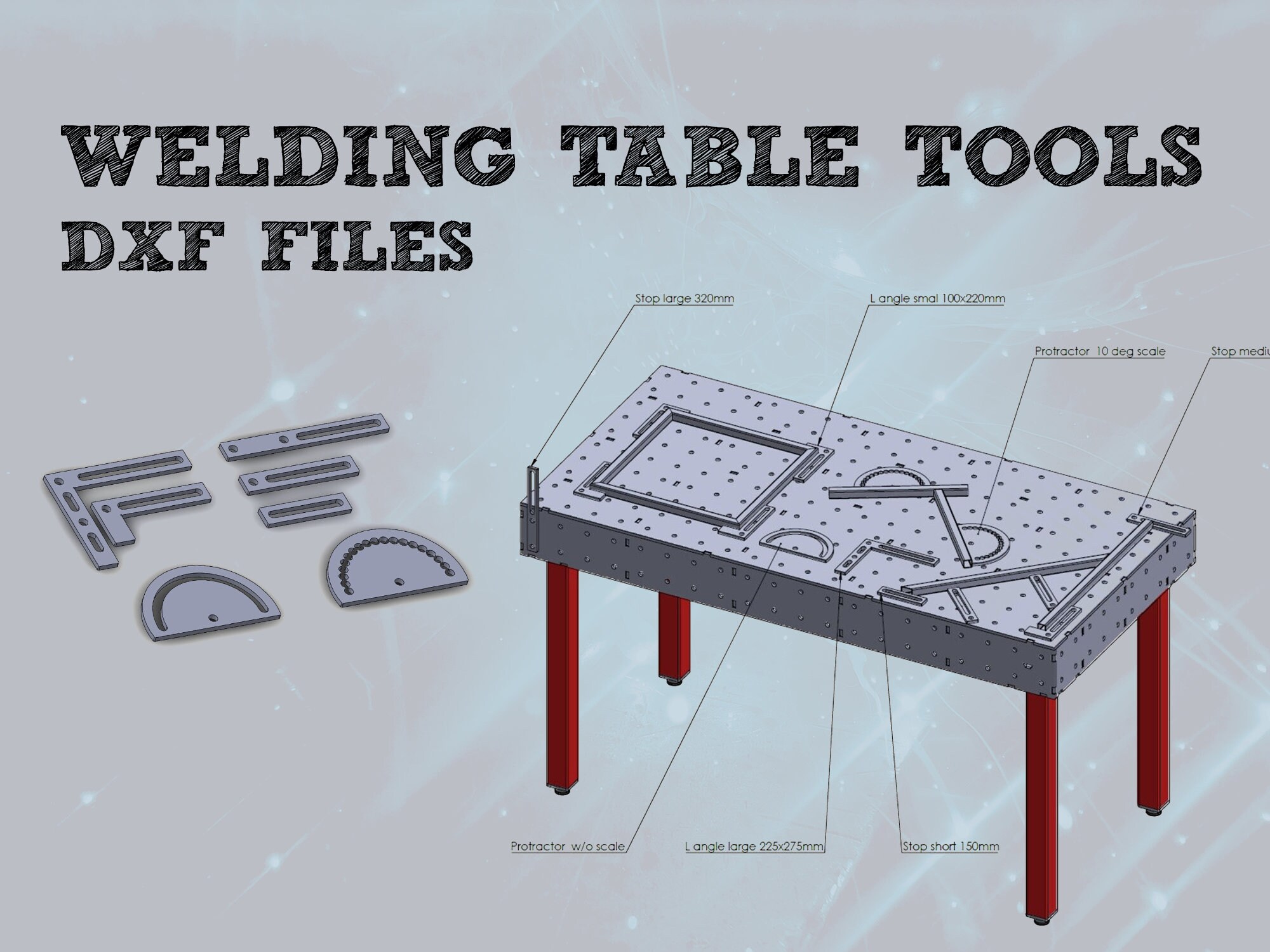 D16 Welding Table Location Tools DXF Files - Etsy