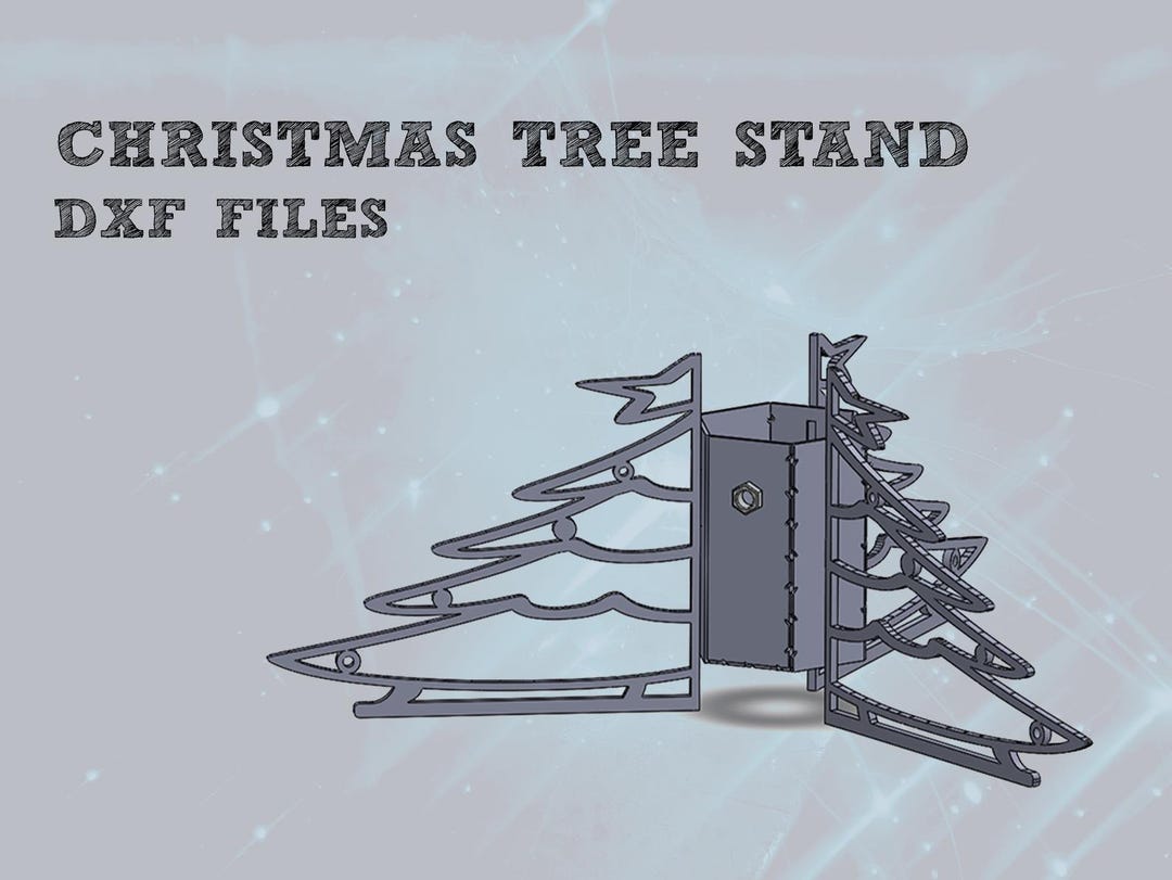 CNC Christmas Tree Stand DXF Project – Heavy Duty Metal Design (digital ...