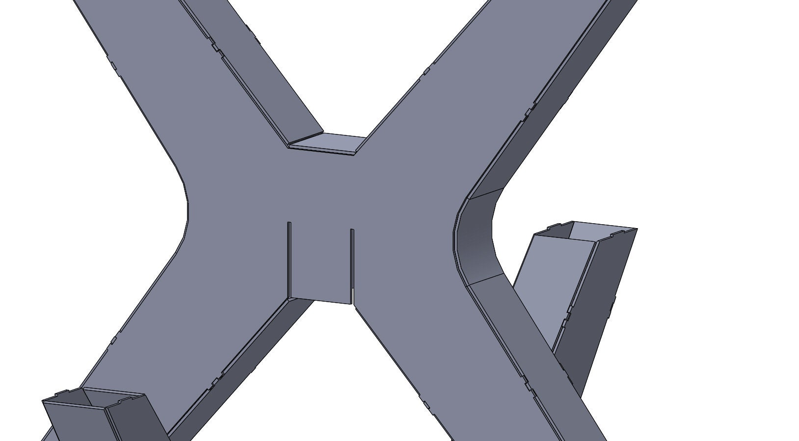 DXF Files for Cutting and Making Table Legs From2mm Sheet Metal - Etsy