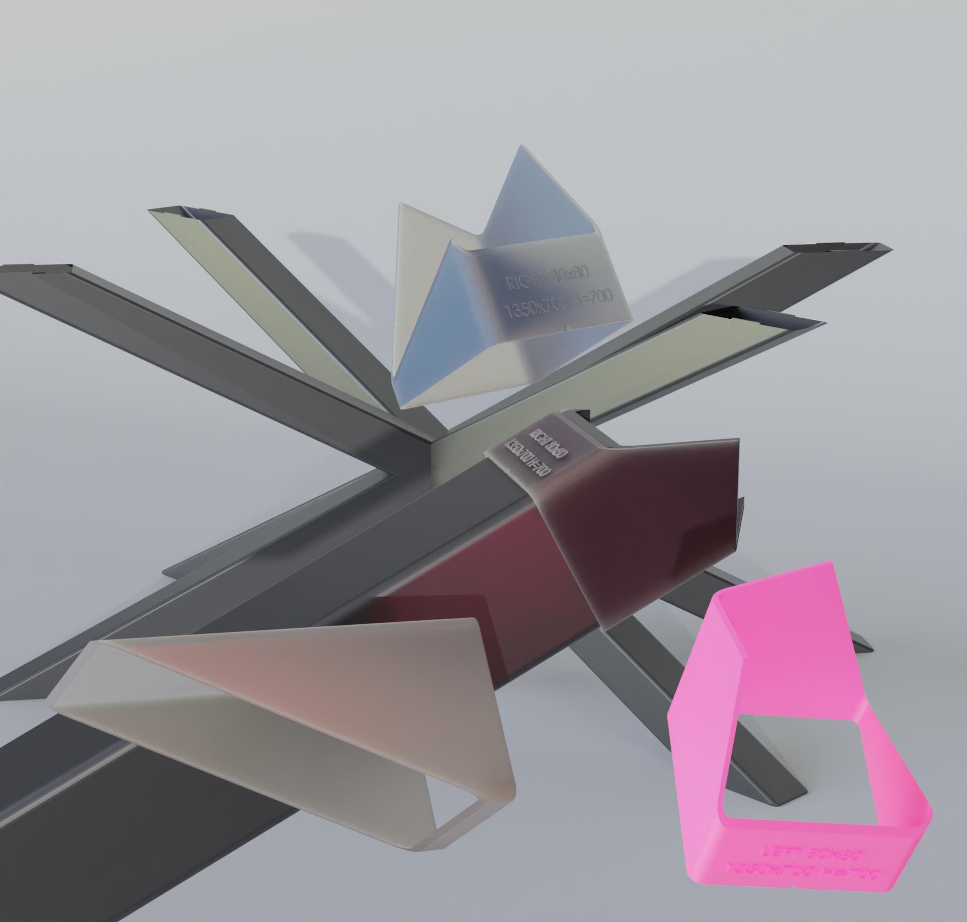 Spider Loft Table Legs STL Template + Blueprints PDF Files, Modern ...