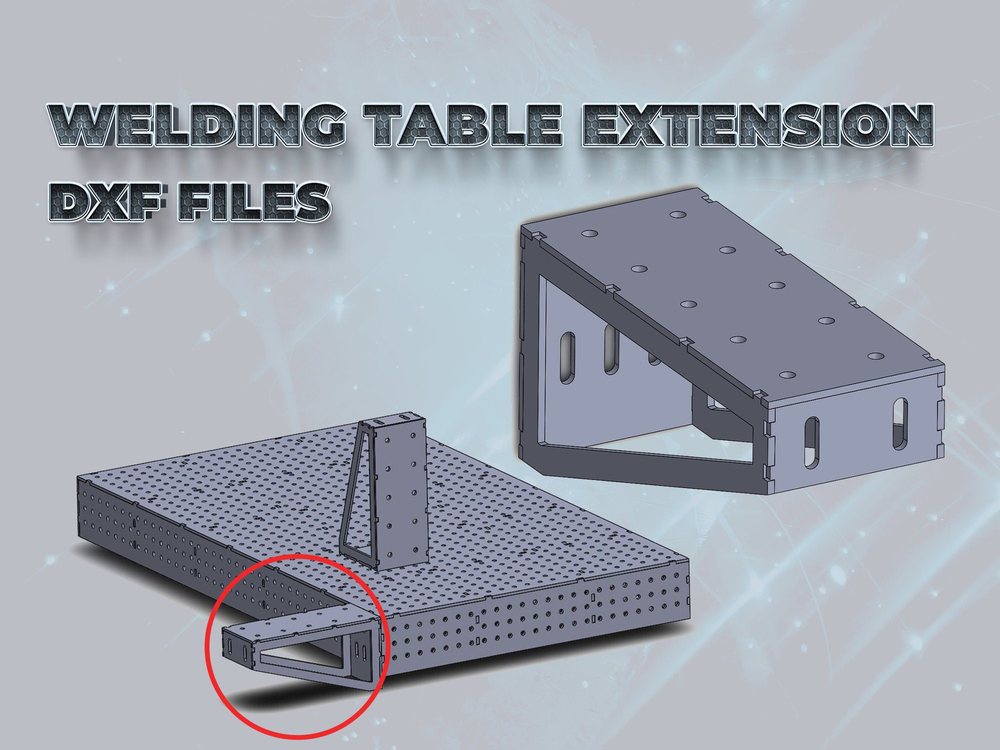 Welding Table Extension Square 90 Degree 500 X 200 X 8mm DXF Laser or Plazma Cut Files - Etsy