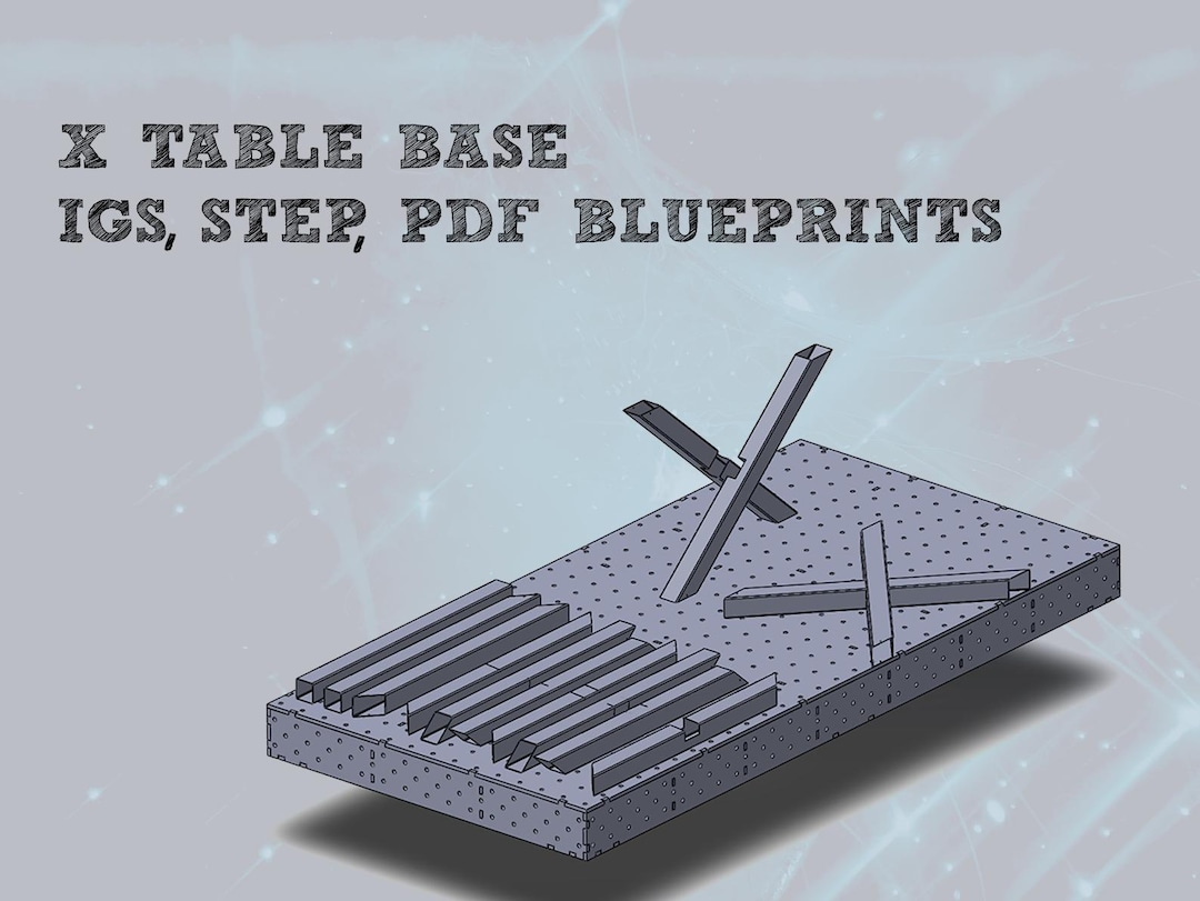 Blueprints IGS & STEP Files for Making Loft Style Table Legs Welding ...