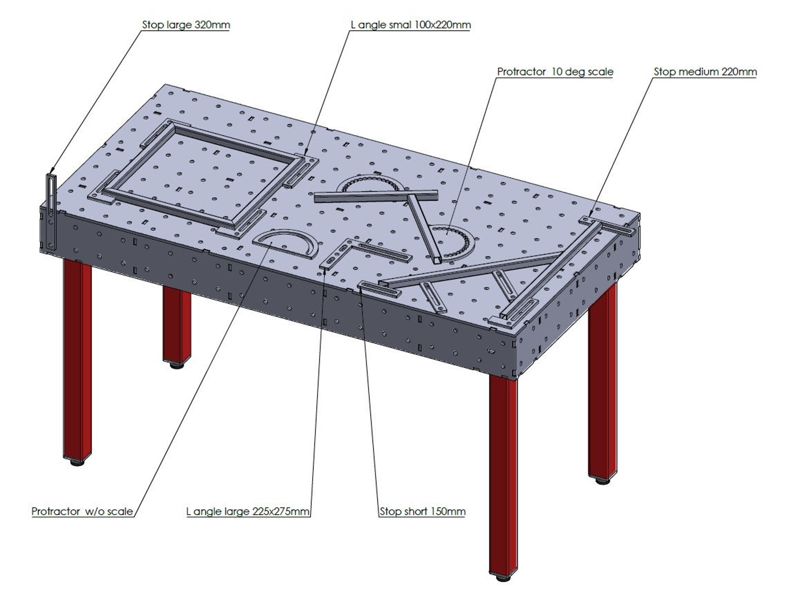 D16 Welding Table Location Tools DXF Files - Etsy