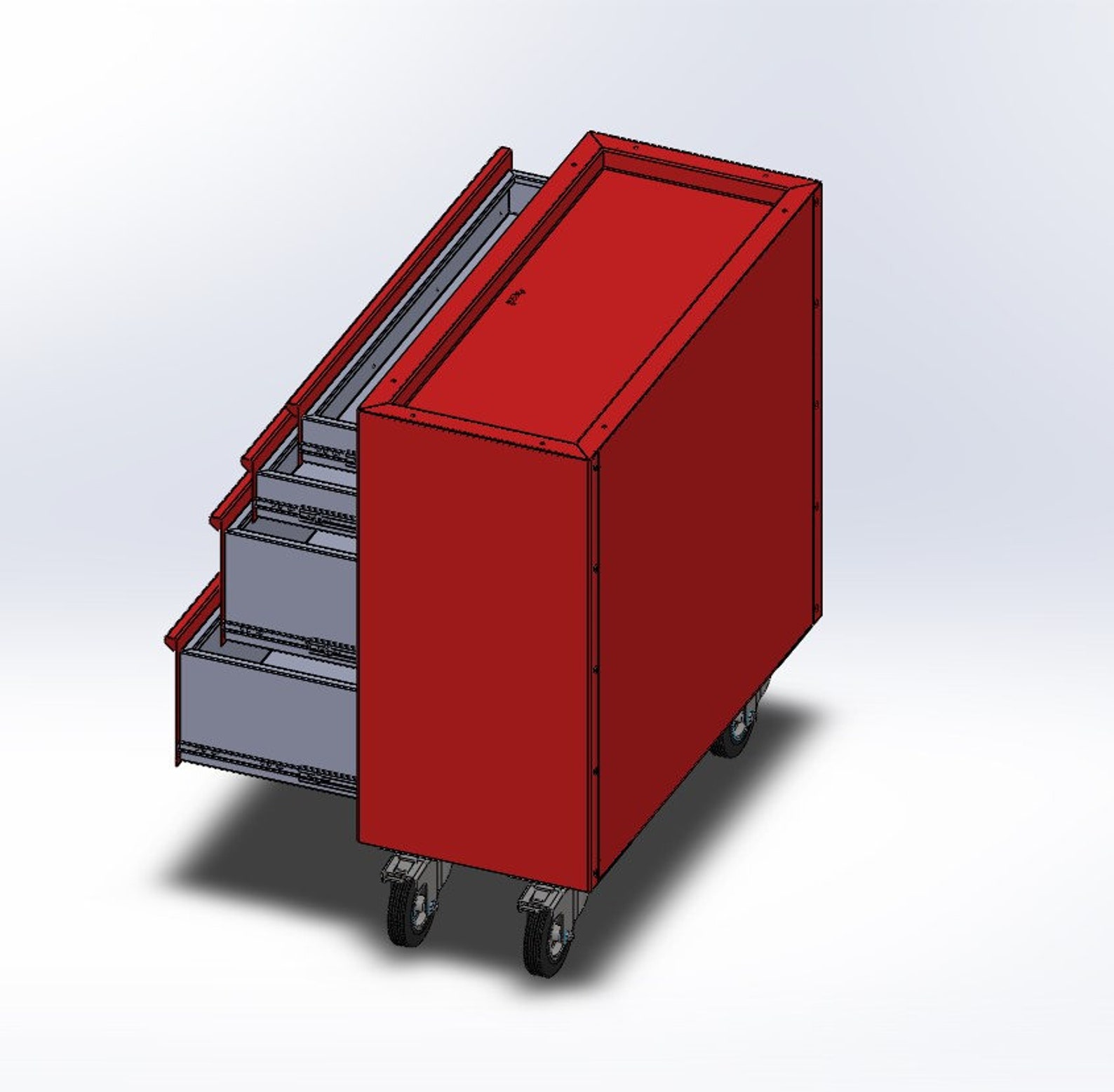 Steel Tool Chest DXF Plans | DIY Metal Drawer Cabinet | Cnc Sheet Metal ...