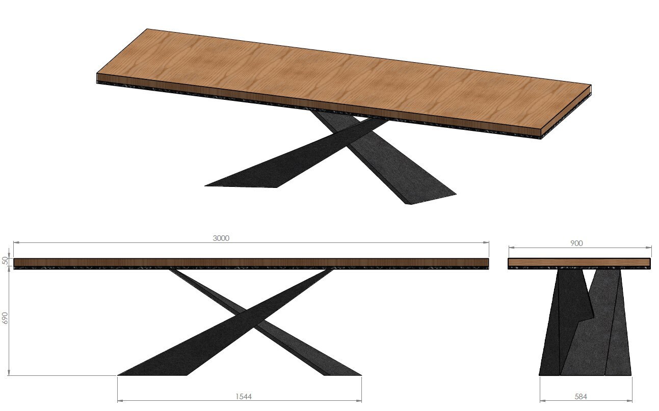 DXF Files for Cutting and Making Table Legs From 2mm Sheet Metal - Etsy