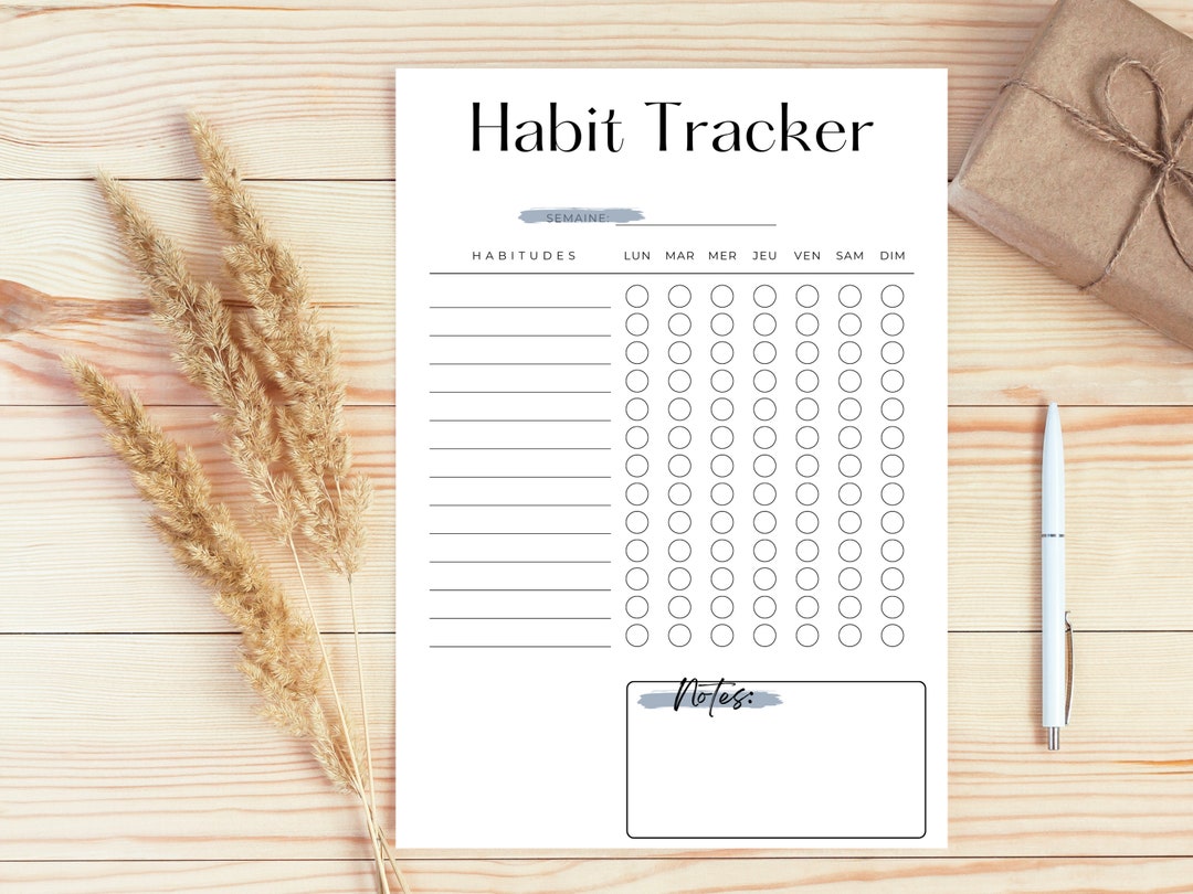 Habit Tracker Printable A4 Habit Theme Moon Bullet Journal - Etsy