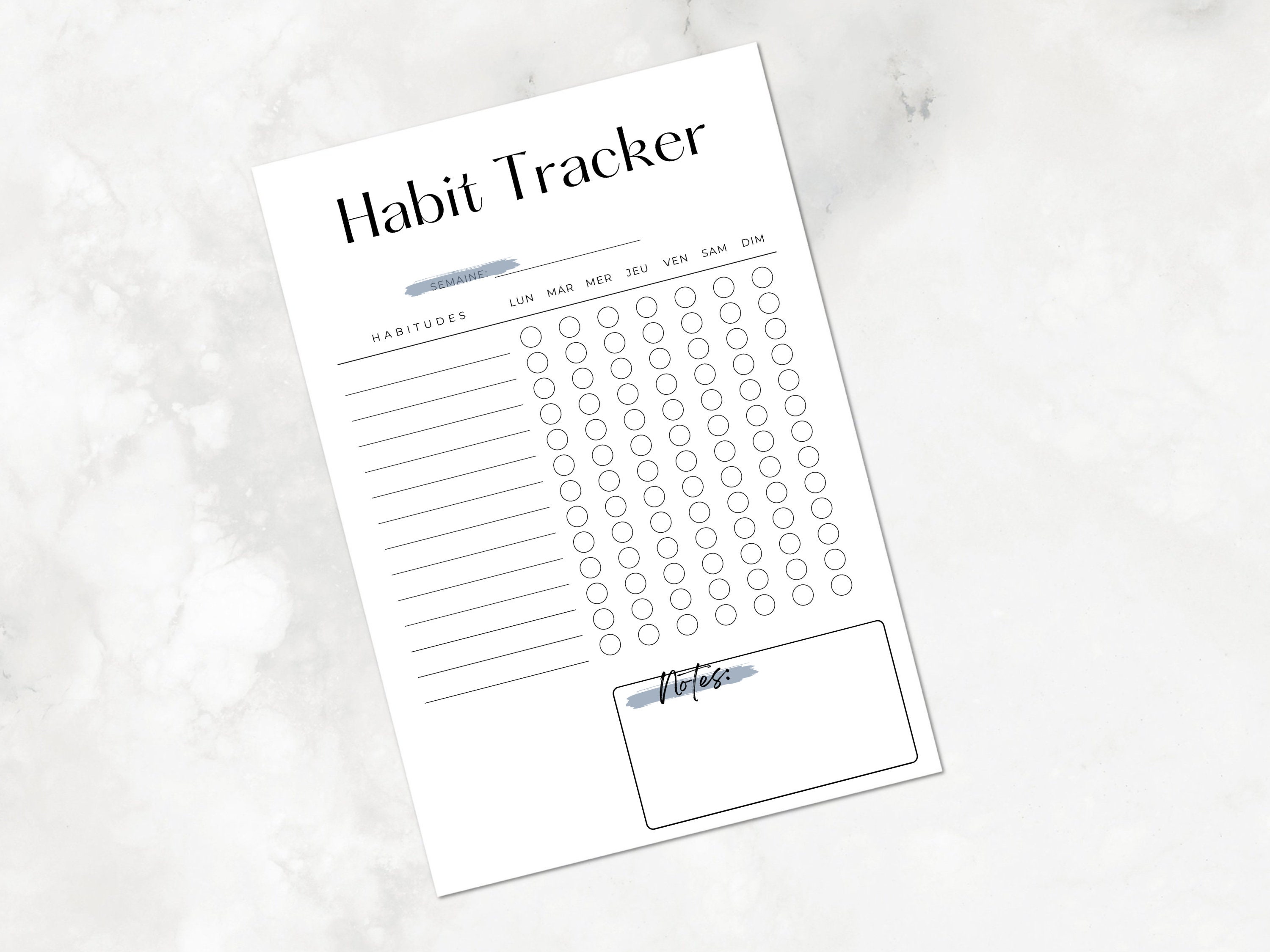 Habit Tracker Printable A4 Habit Theme Moon Bullet Journal - Etsy