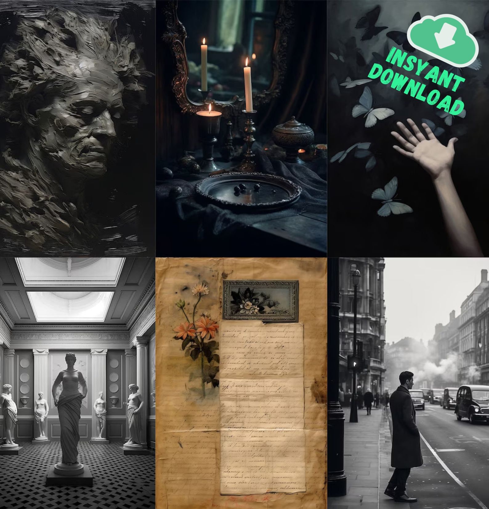 160 PCS | Dark Academia Aesthetic Wall Decor | Vintage Poster Wall ...