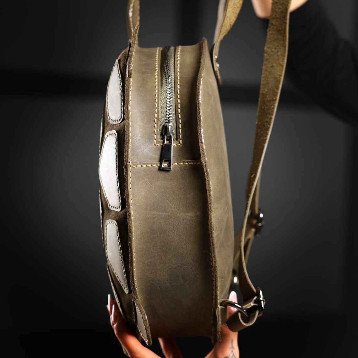 Bag for Children Turtle Bag Cute Animal Bag Green Bag Kids Leather ...