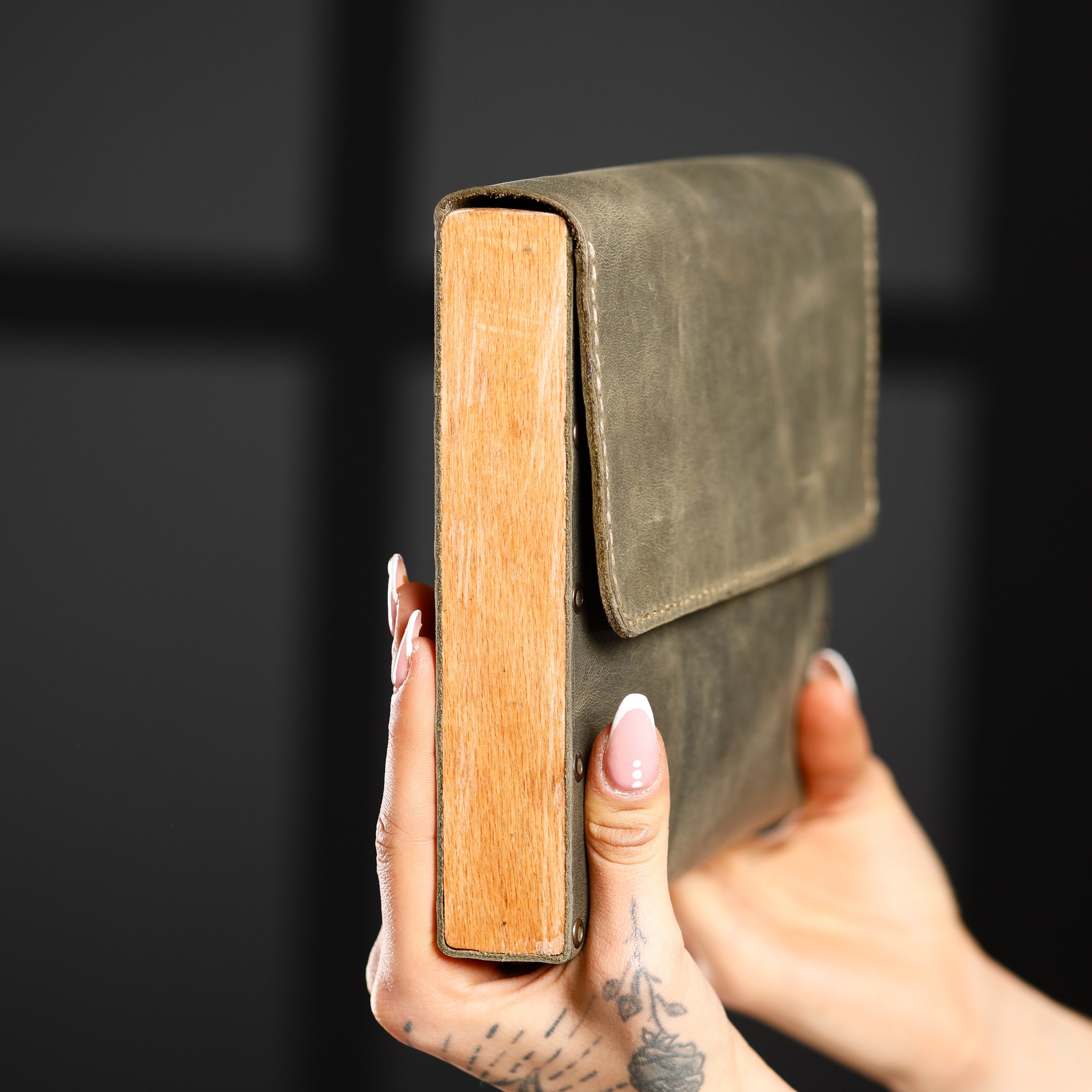 Leather Book Sleeve Book Cover Bag Book Protector Sleeve Leather Book ...