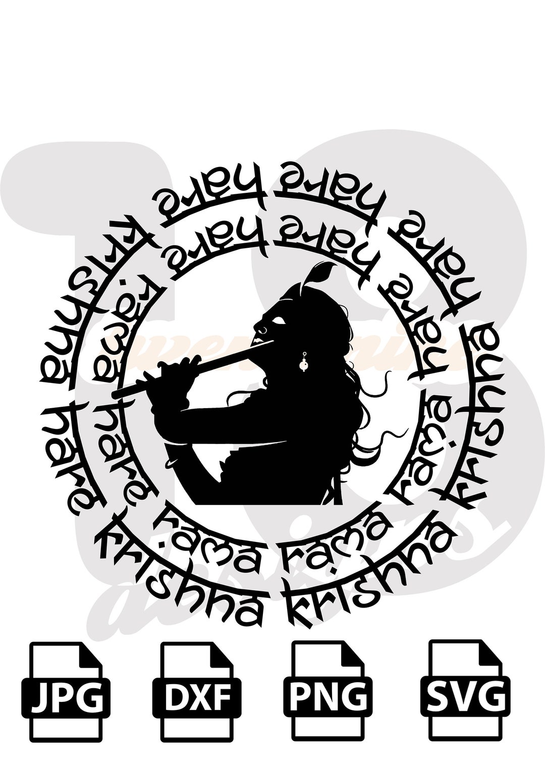 Krishna Svg, PNG, PDF & DXF Files Indian God, Hindu God, Spritual, T ...