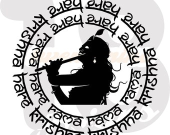 Krishna Svg PNG PDF & DXF Files Indian God Hindu God - Etsy UK