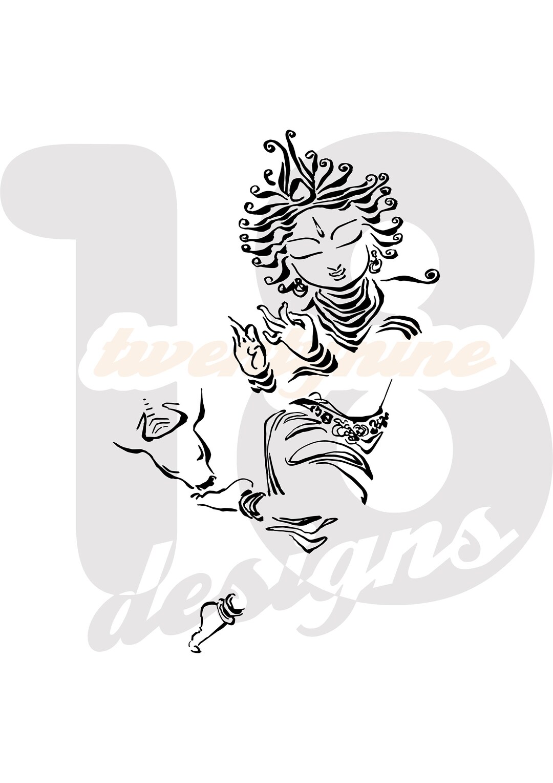 Krishna Svg, PNG, PDF & DXF Files Indian God, Hindu God, Spritual, T ...