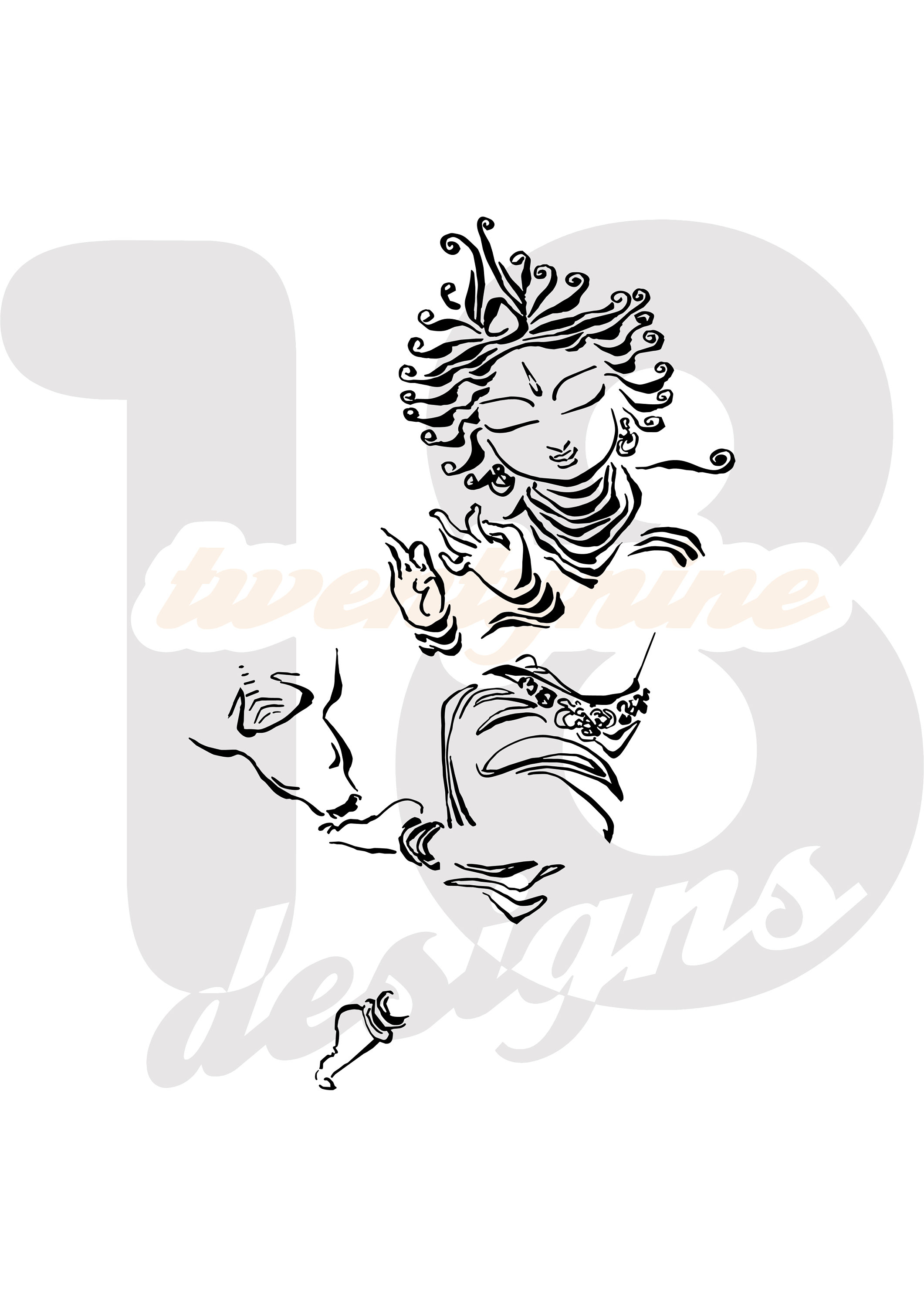 Krishna Svg, PNG, PDF & DXF Files Indian God, Hindu God, Spritual, T ...