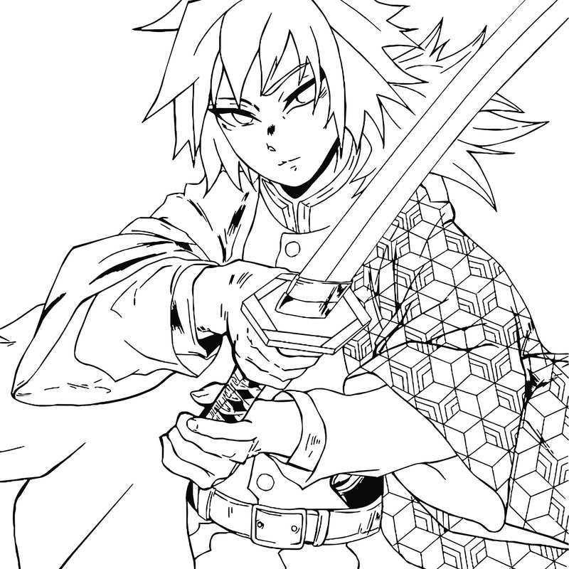 Demon Slayer Stencil - Etsy