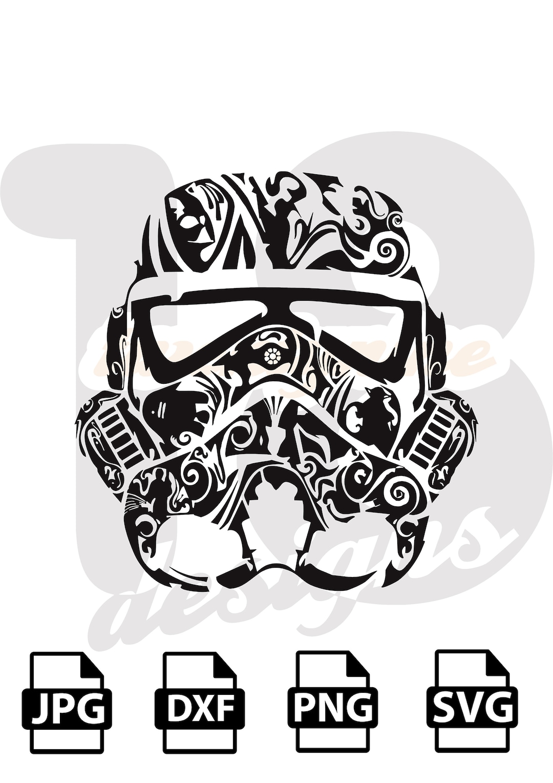 Star Wars Stormtrooper SVG, PNG, PDF & Dxf Files, T-shirt Design ...