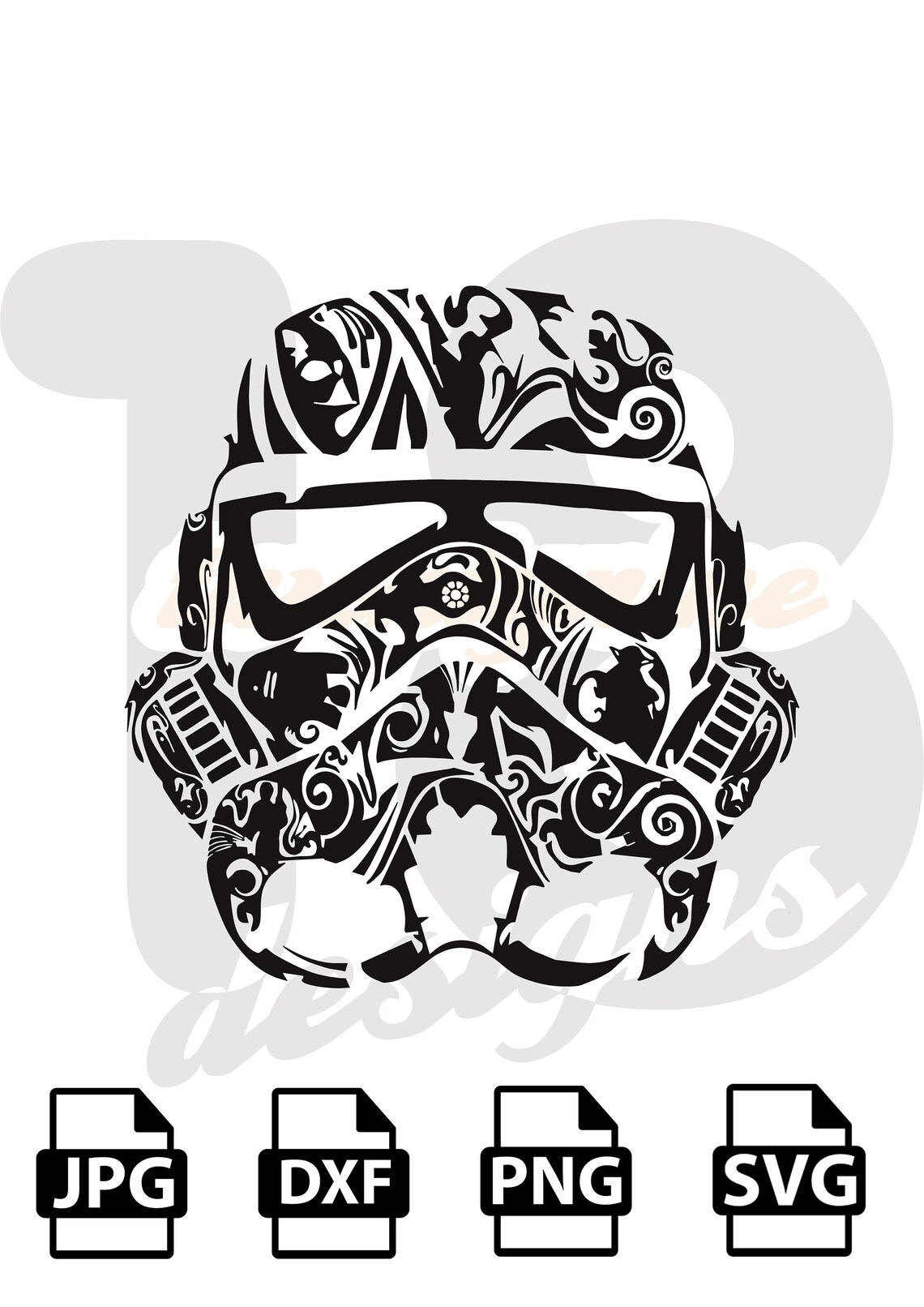 Star Wars Stormtrooper SVG, PNG, PDF & Dxf Files, T-shirt Design ...