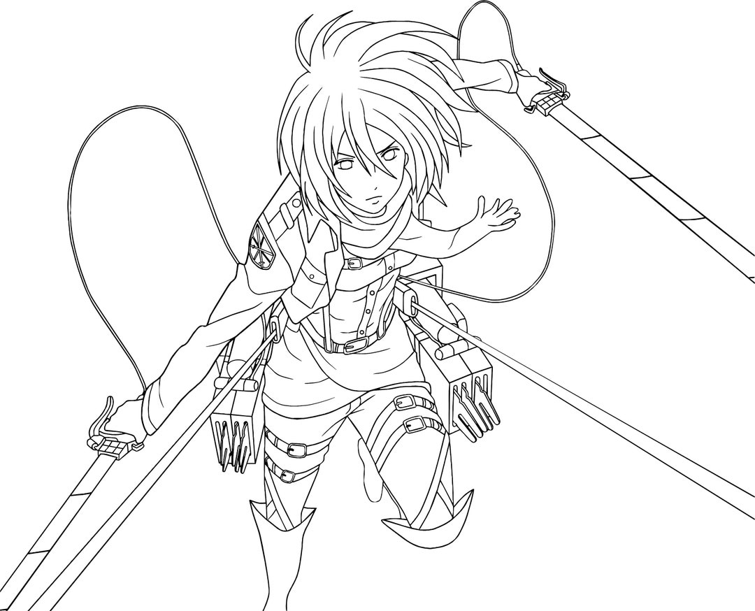 Mikasa Ackerman Attack on Titan SVG, PNG & JPEG Files, T-shirt Design ...