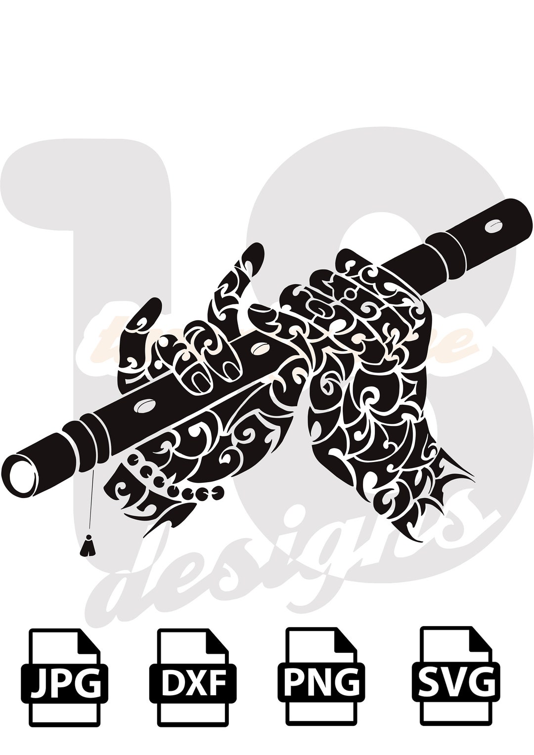 Krishna Flute Hands Svg, PNG, PDF & DXF Files Indian God, Hindu God ...
