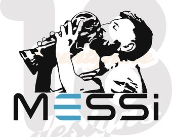 Messi Gold SVG, PNG, PDF & Dxf Files, T-shirt Design, Digital Prints ...