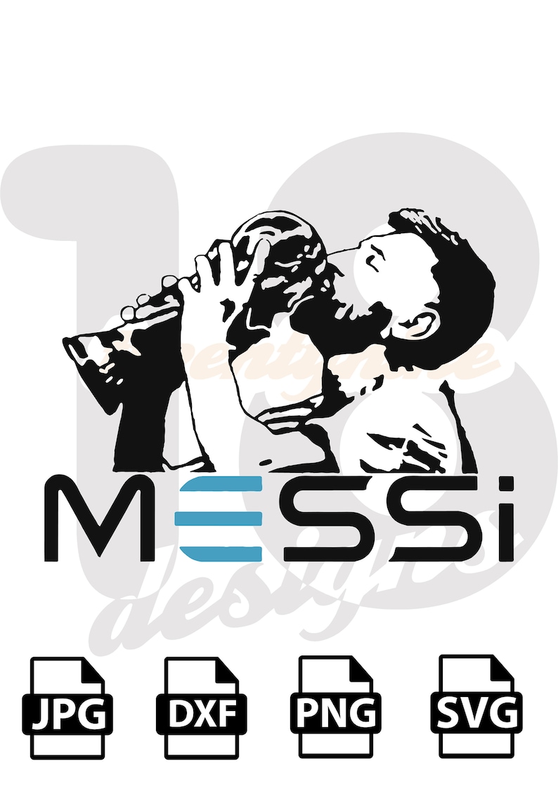 Messi SVG, PNG, PDF & Dxf Files, T-shirt Design, Digital Prints ...