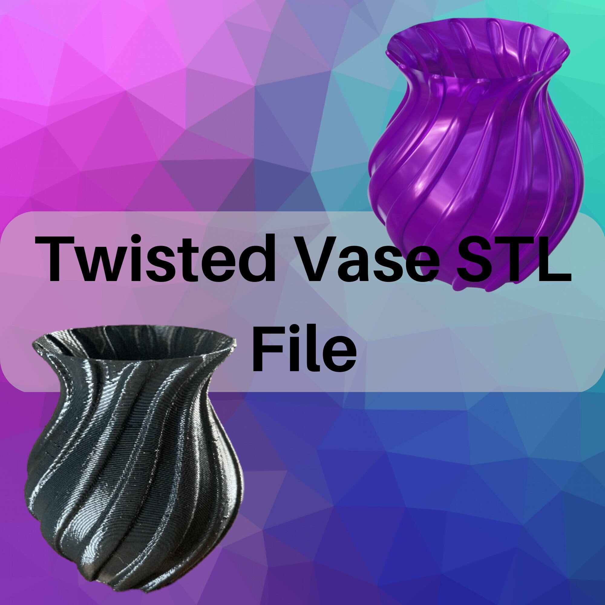 2 Twisted Vases STL File Vase Mode 3D Files 3D Printing File - Etsy UK
