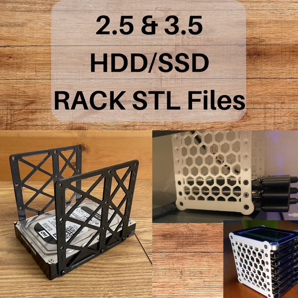 2.5 & 3.5 HDD/SSD Rack STL Files | Stl 3D Models | 3D Printing Models ...