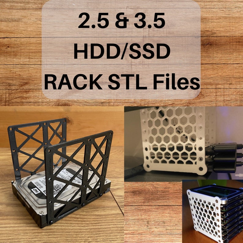 2.5 & 3.5 HDD/SSD Rack STL Files | Stl 3D Models | 3D Printing Models ...