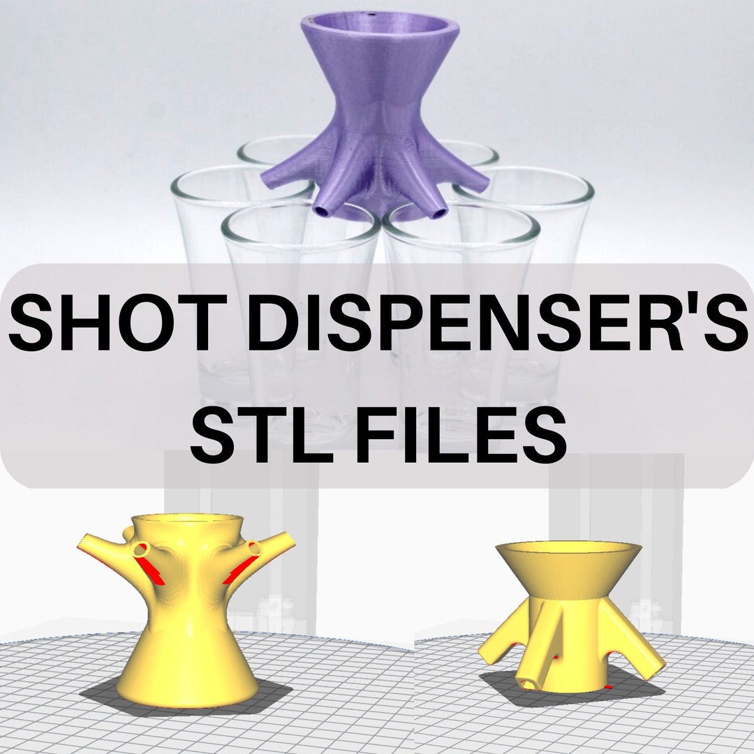 Shot Dispenser's STL Files | 3D Printing Files | 3D Printable Shot ...